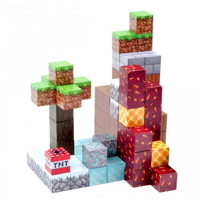 Magnetická stavebnice Minecraft Diamond Lava TNT 87ks | bHome.cz