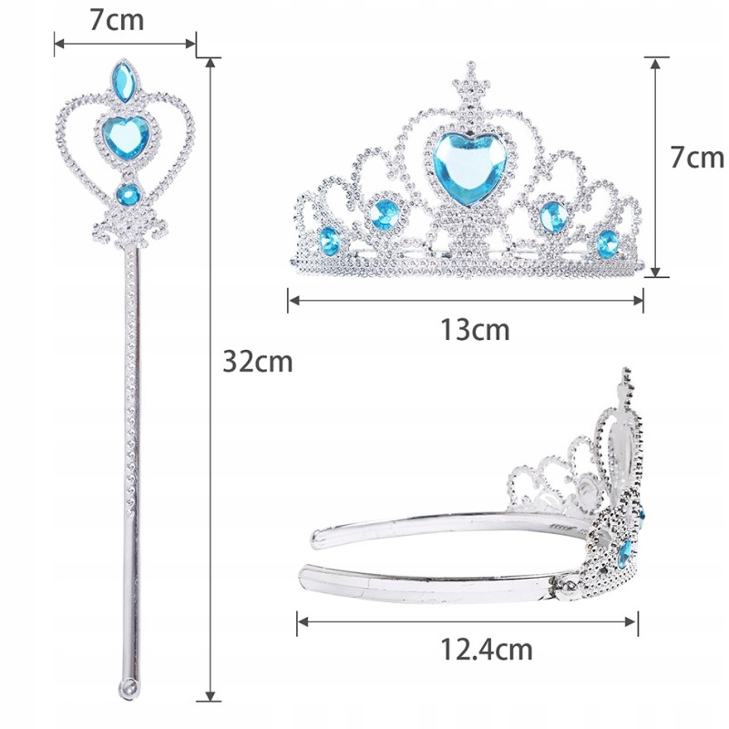 Elsa Frozen sada doplňků s korunkou a copánkem | bHome.cz