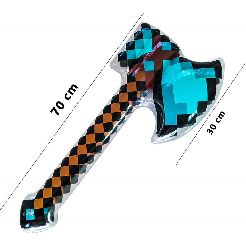 Diamantová sekera Minecraft 70 cm nafukovací | bHome.cz