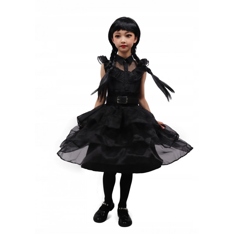 Dětský kostým Wednesday s parukou 98-110 S | bHome.cz